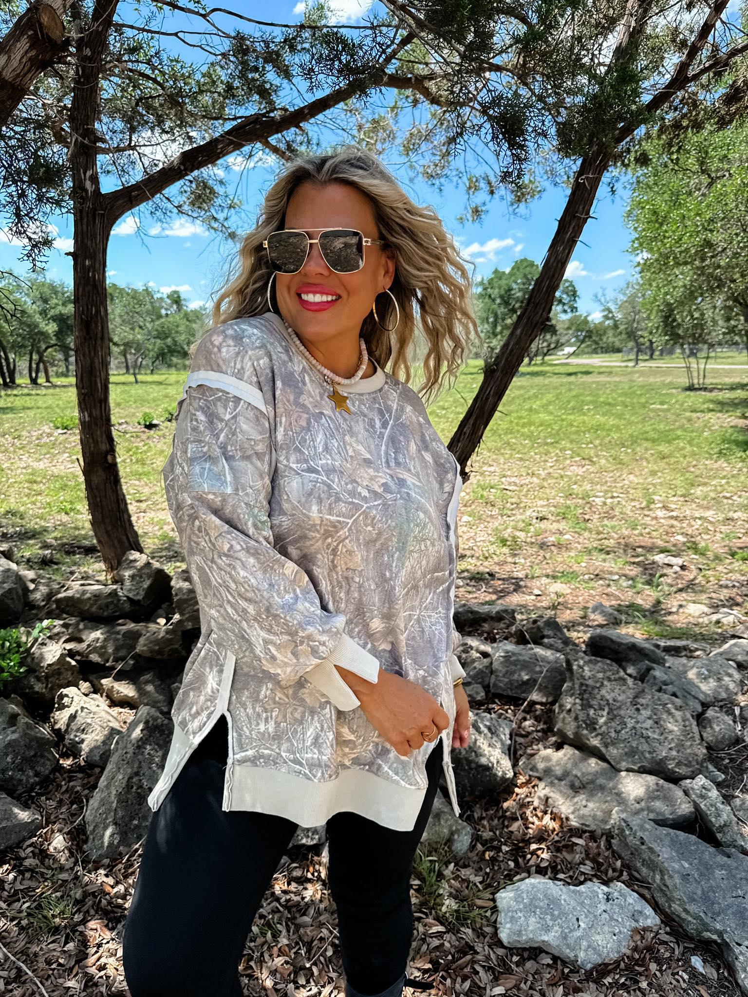 Camo Classic Crew Pullover by Blakeley – Sweet Southern Swank Boutique