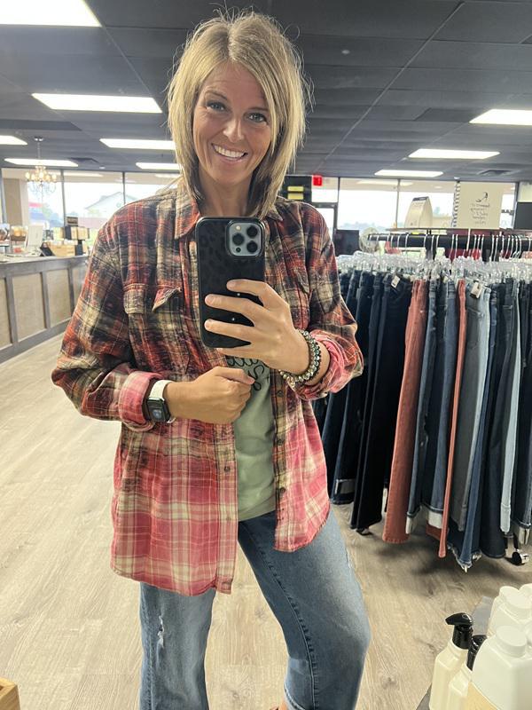Harvest Kiss Ombre Distress Flannel – Sweet Southern Swank Boutique