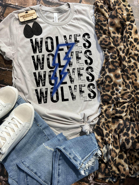 Shawnee Wolves Lightening Bolt Tee – Sweet Southern Swank Boutique